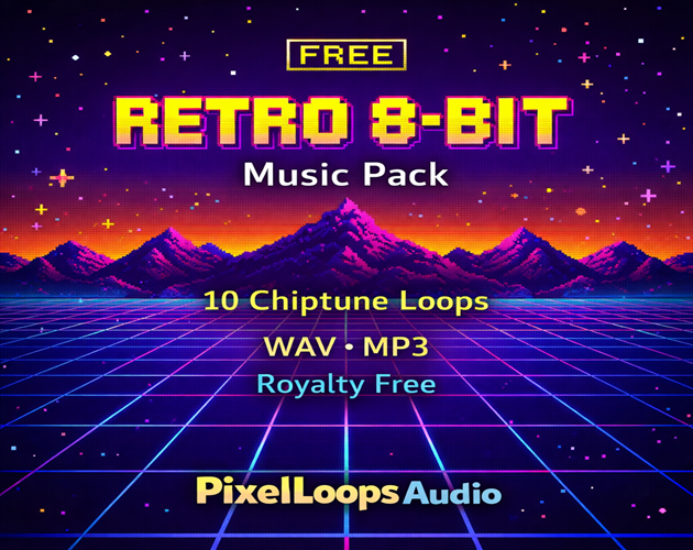 Free Retro 8-Bit Game Music Pack – 10 Chiptune Loops by PixelLoops Studio