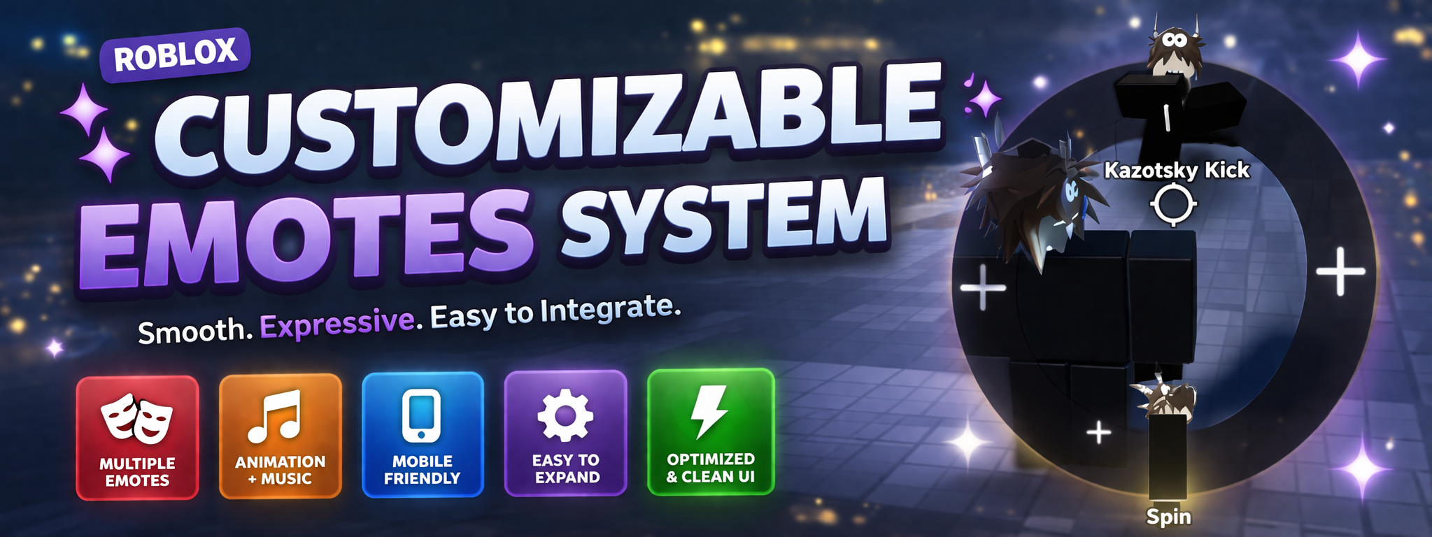 Advanced Roblox Emote Wheel System (UI + Mobile Support) by n1otev