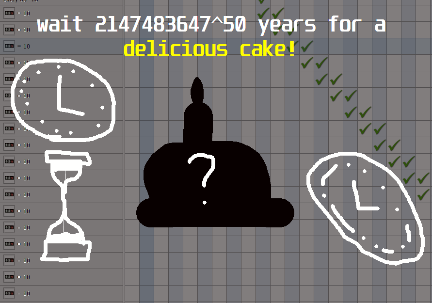wait 2147483647^50 years for a delicious cake! by Epicroma