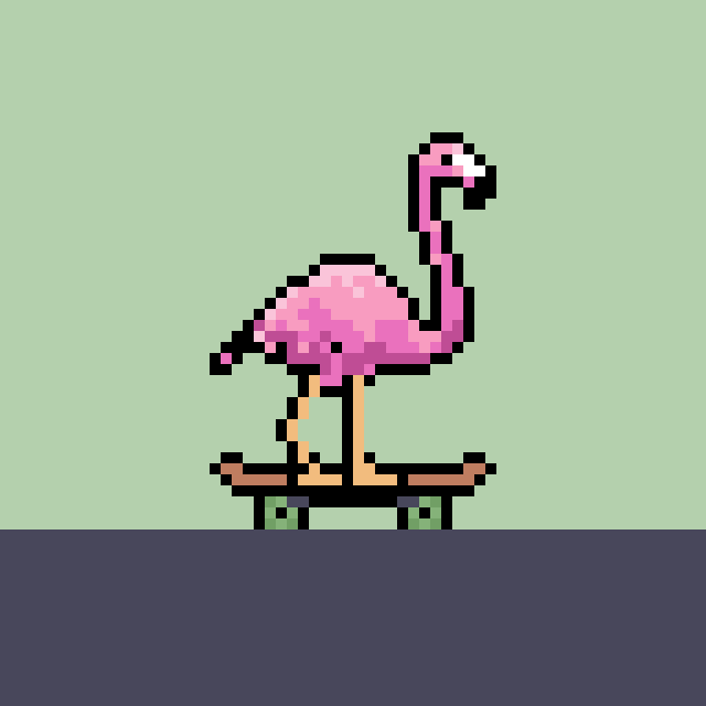 Reckless flamingos by Axolotl Jim