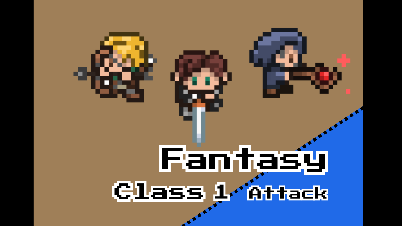 Fantasy Classes Combat 1 – 16x16 Attack Animations (Warrior, Archer ...