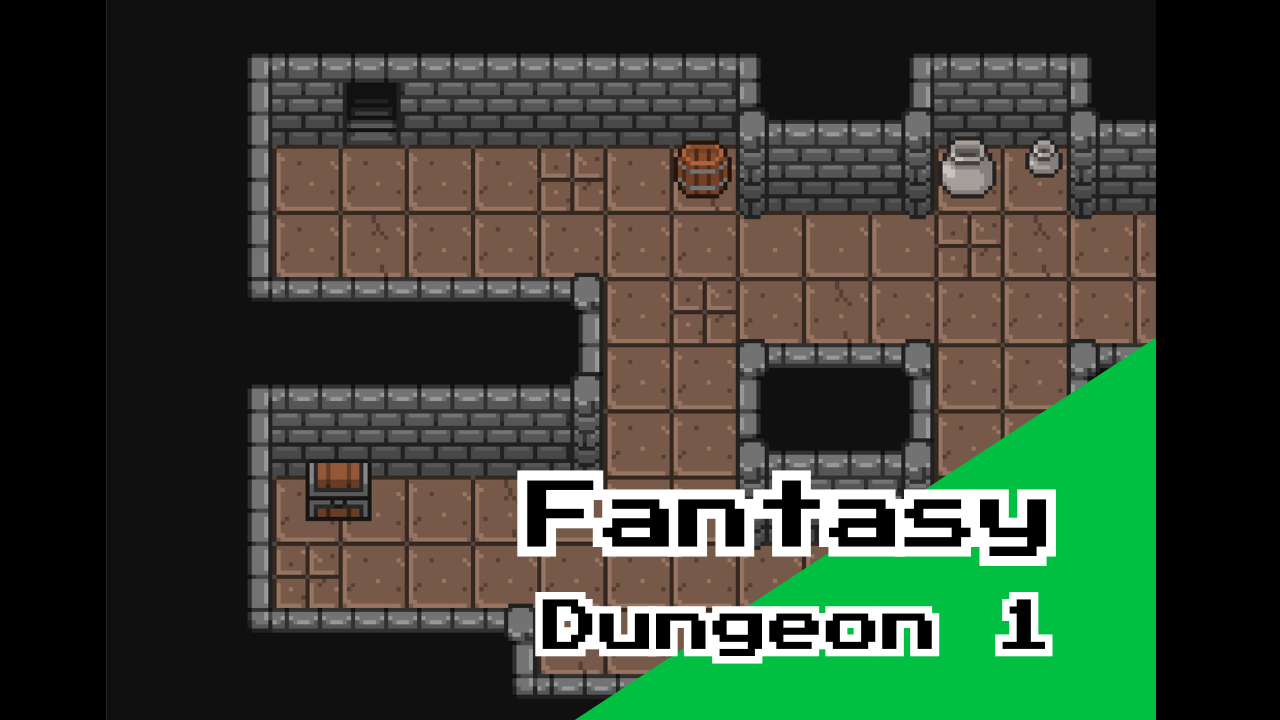 Top‑Down Fantasy Dungeon Tileset Vol.1 by Maru