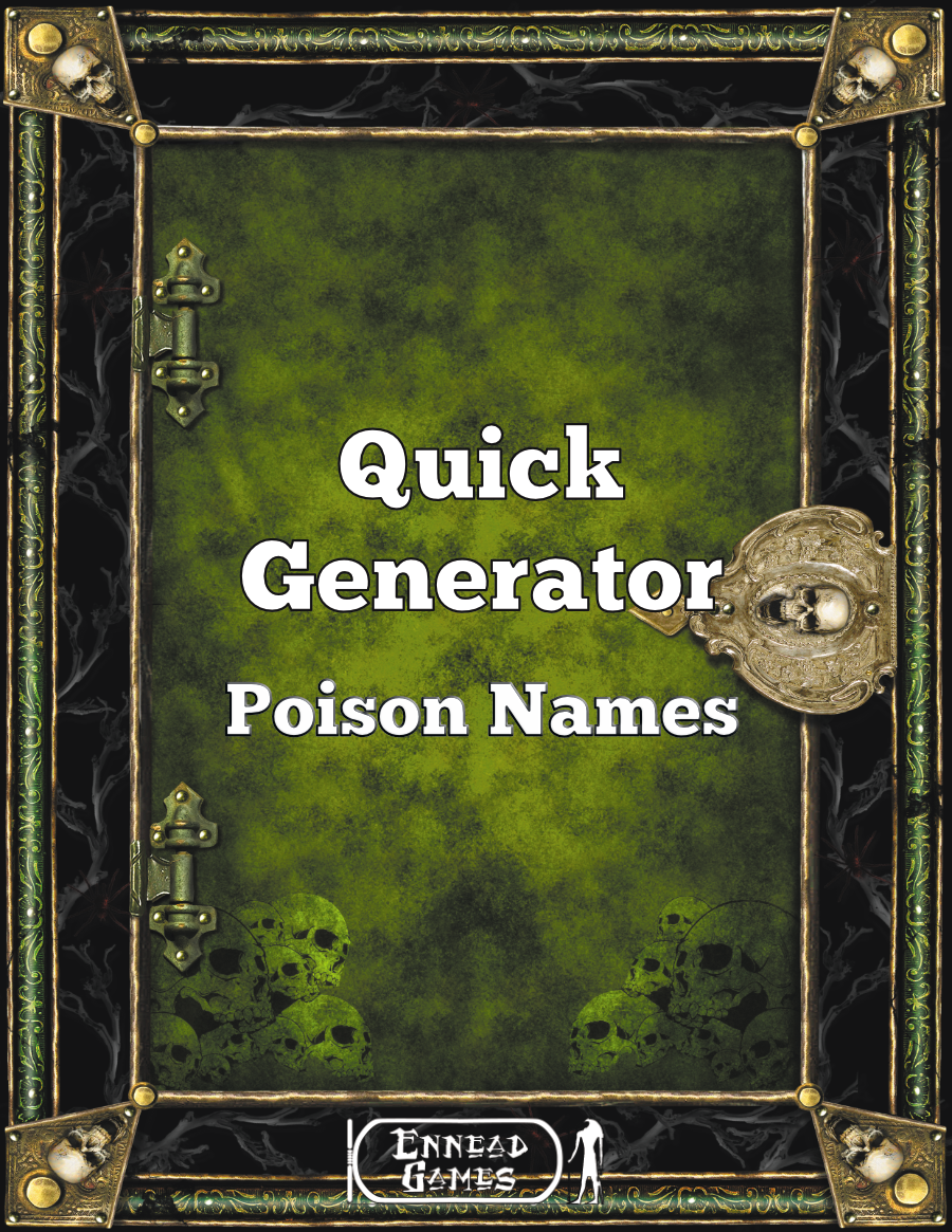Quick Generator - Poison Names by Ennead Games