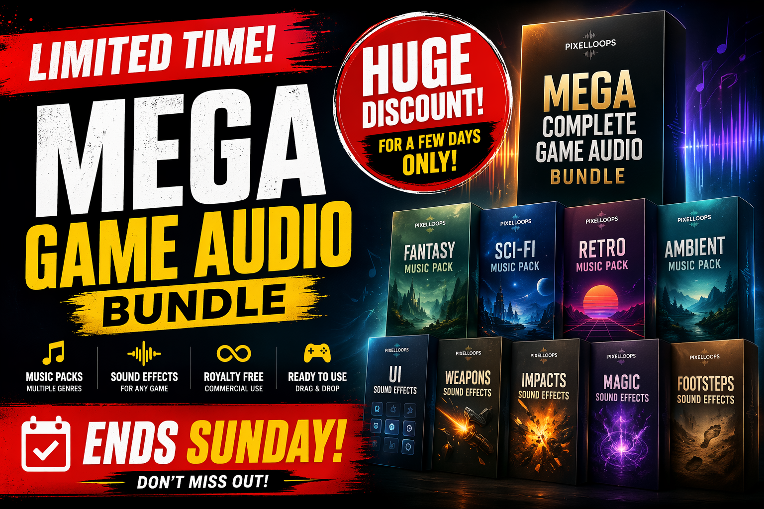 🔥 Mega Game Audio Bundle – Limited Discount (Ends Sunday) - itch.io
