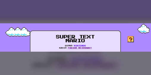 Super Text Mario by jahfaby