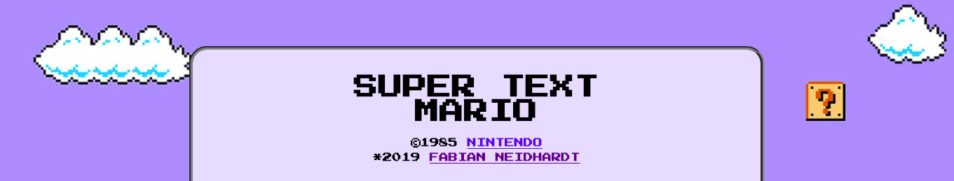 Super Text Mario by jahfaby