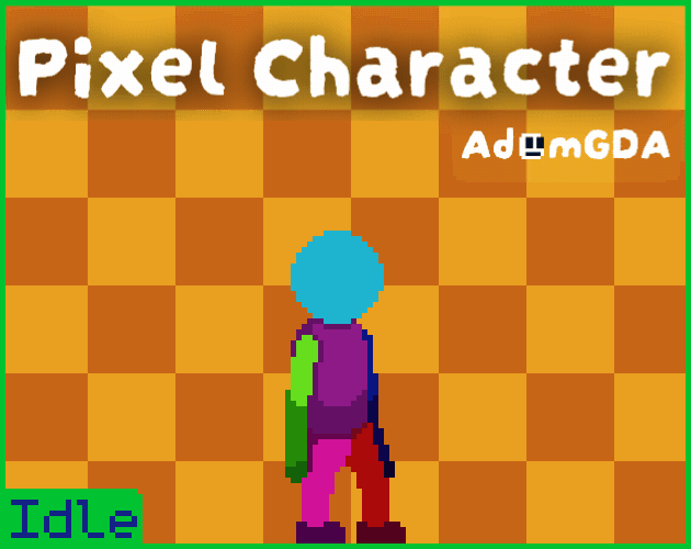 2D pixel platformer character template + aseprite files by AdamGDA