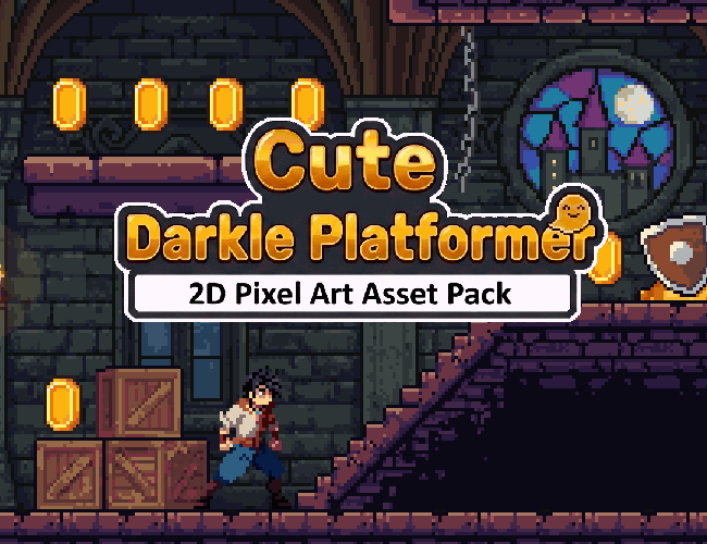 Cute Dark Castle Platformer – 2D Pixel Art Asset Pack by Pozac