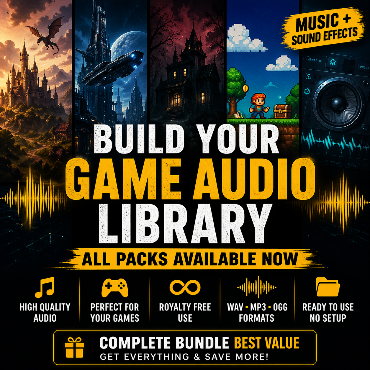 🚀 Build Your Game Audio Library (All Packs Available Now) - itch.io