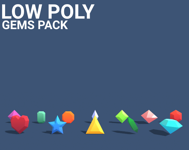 Low Poly gems by godgoldfear