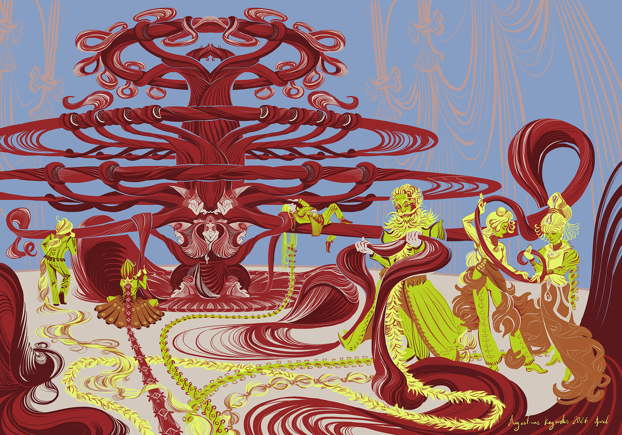 Connoisseurs Deep in Appreciation - overly fancy background art ...