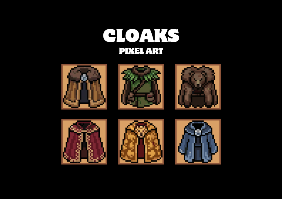 Cloaks Icons Pixel Art by Pixel-Banner