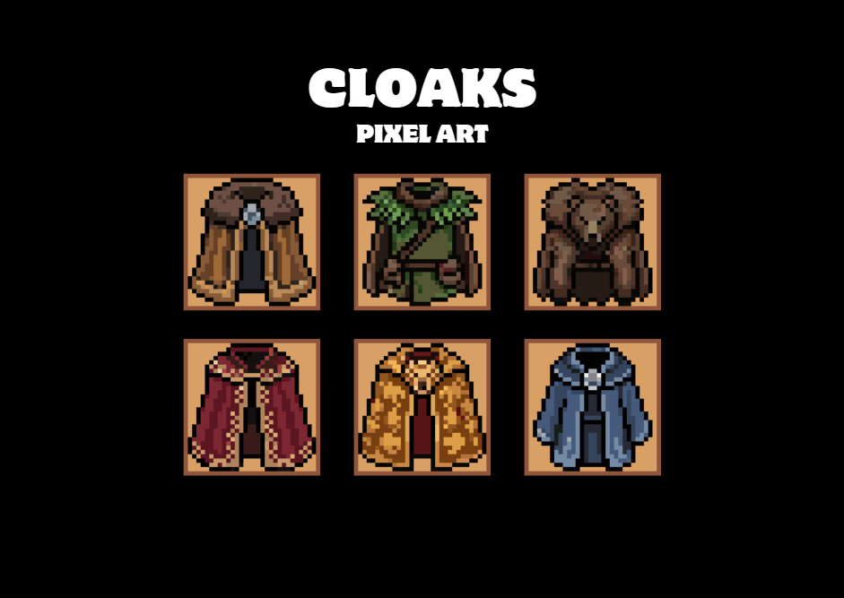 Cloaks Icons Pixel Art by Pixel-Banner