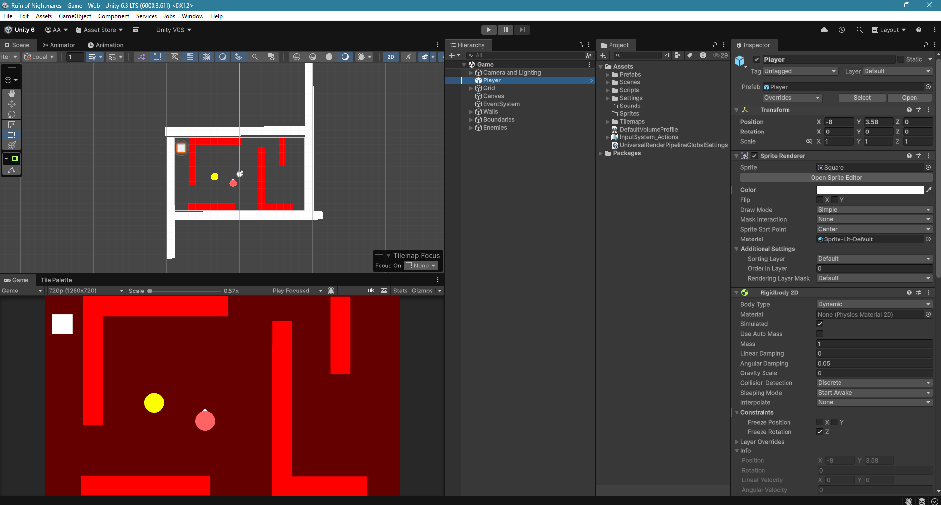 Devlog Week 8 - Player Movement - Ruin of Nightmares by cat_fanatic64