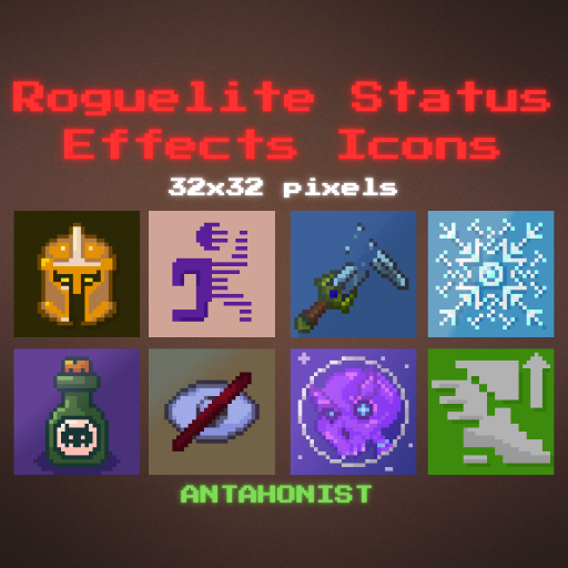 Roguelite Status Effects Icons - 20 Icons (32x32) by Antahonist