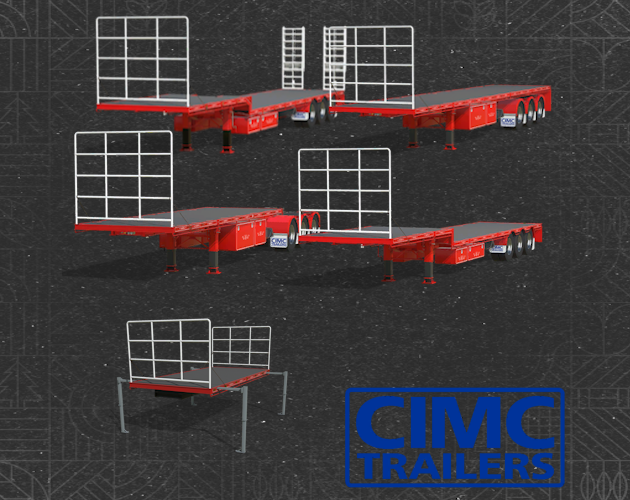 FS25 CIMC Flatdeck Trailers by JFL Modding
