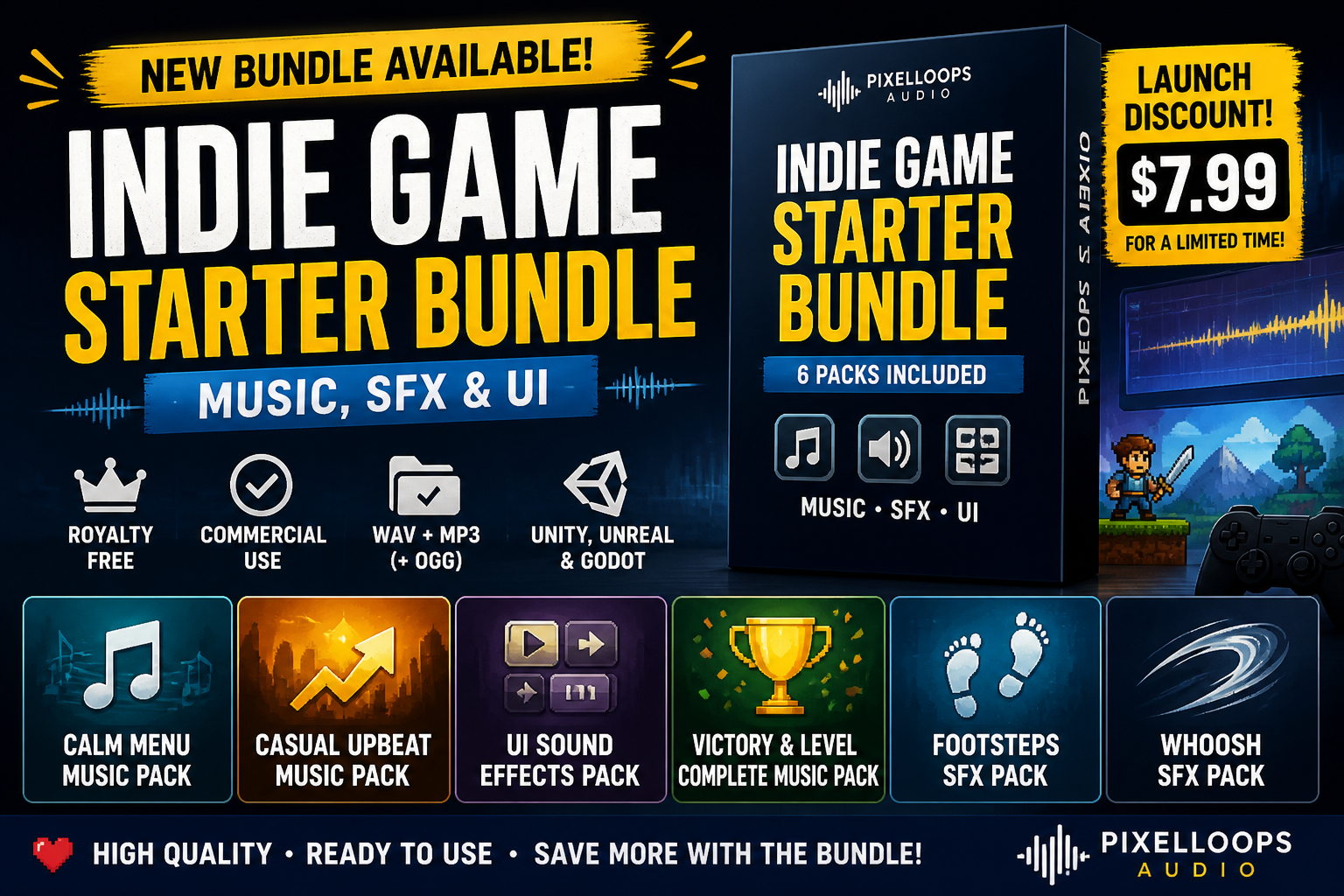 New Bundle Available – Indie Game Starter Bundle 🎮🎵 - itch.io