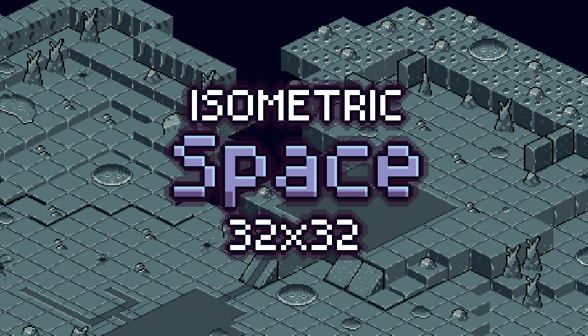 [FREE] Space Isometric Pixel Art 32x32 Tileset by Kipperfalcon