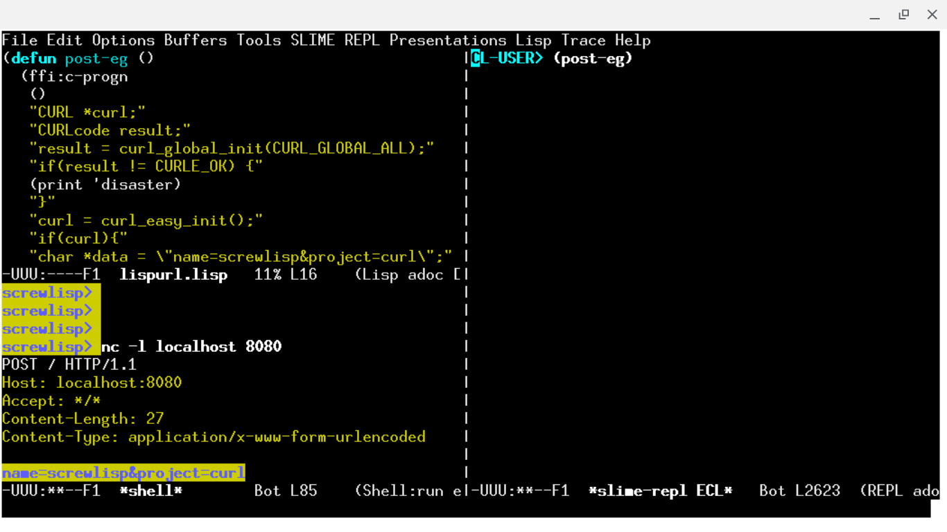 Curl libcurl embeddable common lisp easy game/project network ...