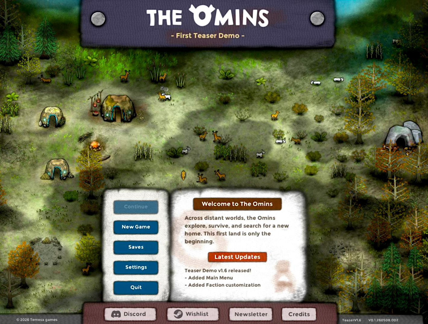 Update v1.6 - Main Menu, Faction Customization, macOS build, and more ...