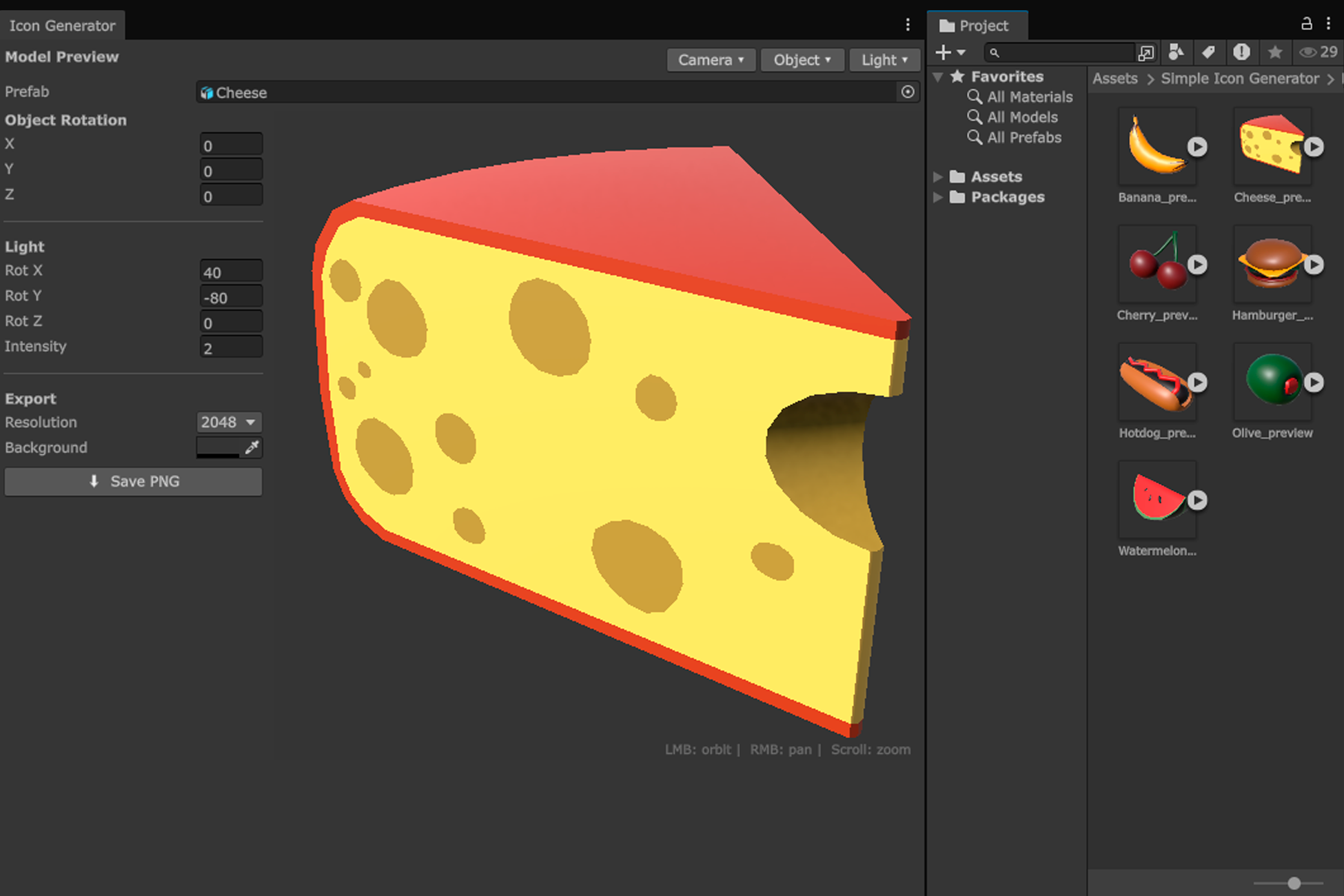 Simple Icon Generator For Unity by Takyin