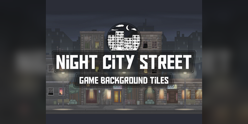 Night City Street 2D Background Tiles by Free Game Assets (GUI, Sprite ...