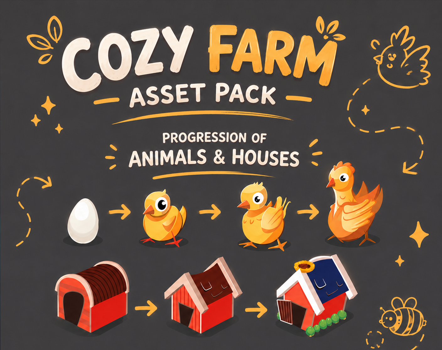 Cartoon Farm Animals Pack By Where Is My Hat