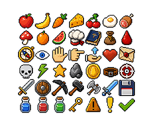 16x16 & 32x32 Pixel Art Item Icons Bundle by Valentin Laffitte - itch.io