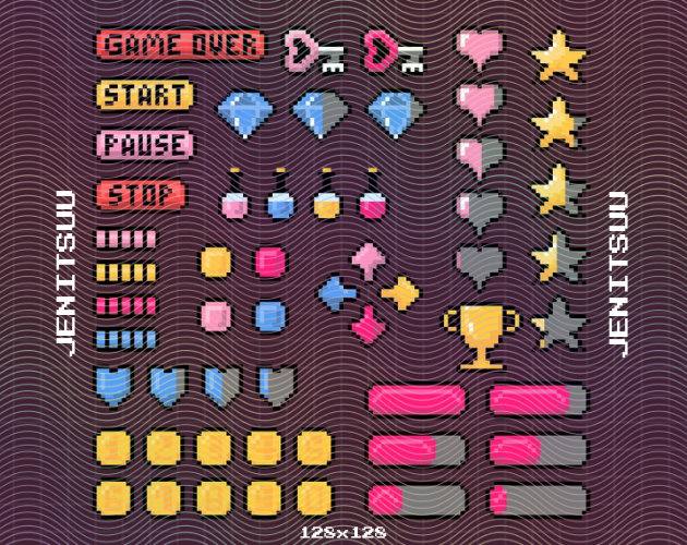 Pixel UI Pack — Retro Game Assets Collection by Jenitsuu