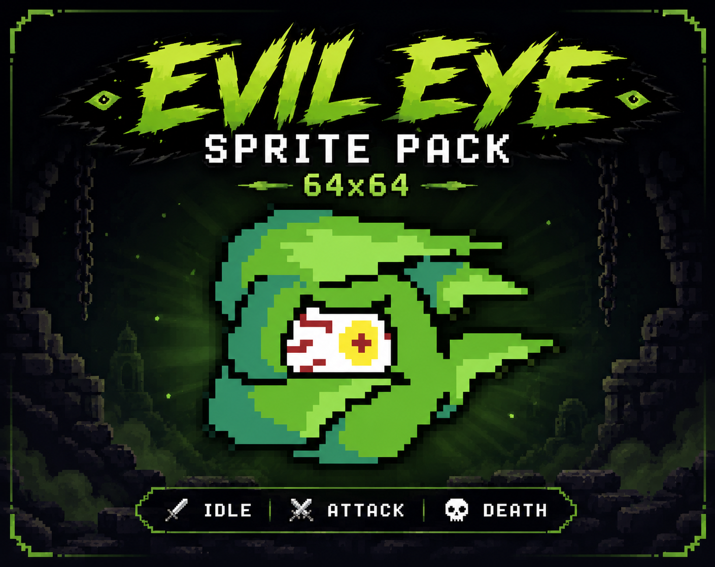 Evil Eye Pack Update – New Attack & Death Frames - Evil Eye Sprite Pack ...