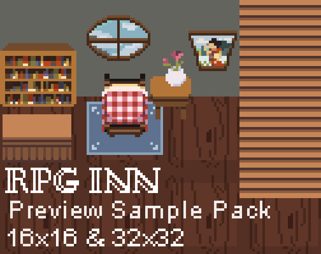 Major Fix - RPG INN Sprite Prop Pack - Preview Sample by BluBerri