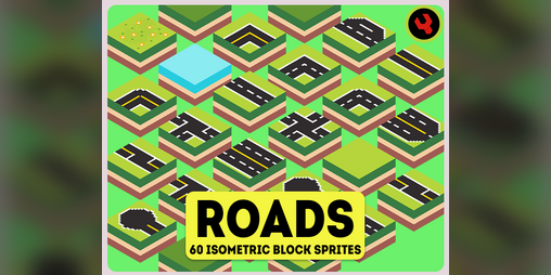 Isometric Road Blocks by DevilsWork.shop