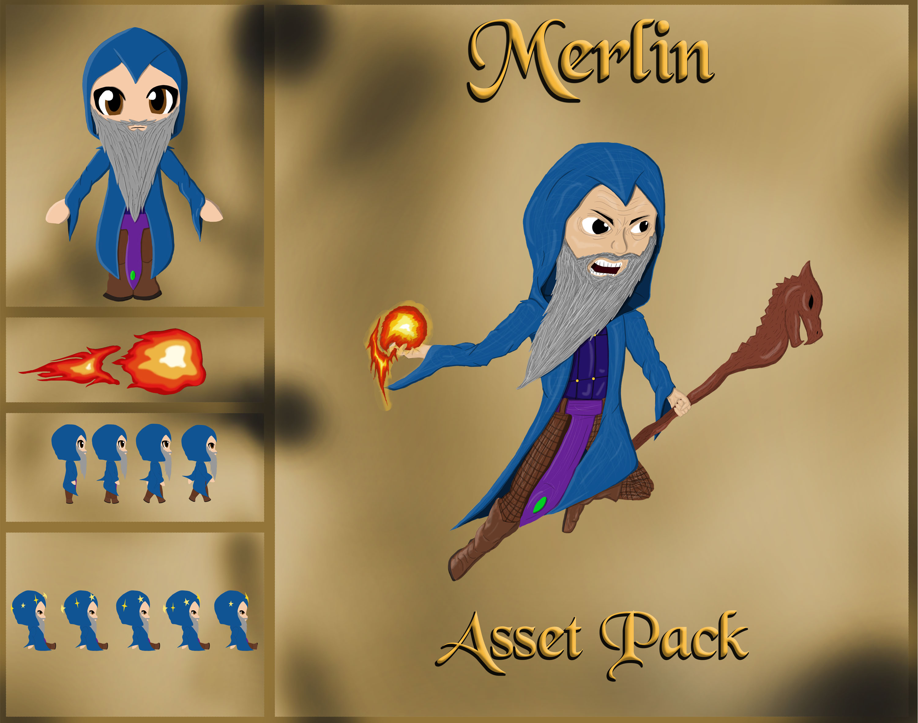 Merlin - Character Asset Pack by Teamunicorn