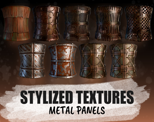 Materials Stylized Metal Panels by JulioVII