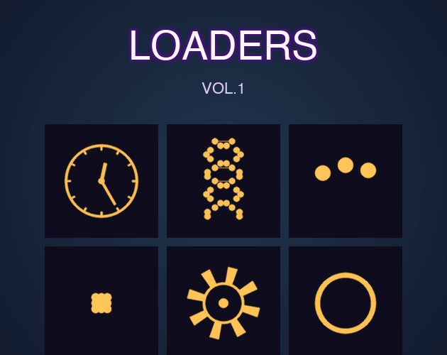 Loaders Vol.1 — 20 Unique Loaders × 5 Colors = 100 Animations by Mochi ...