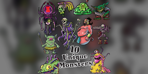 Monster Art Pack 01 by JW608Art