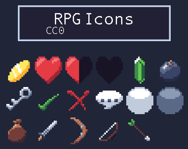 RPG Icon Pack 16 x 16 by Stealthix
