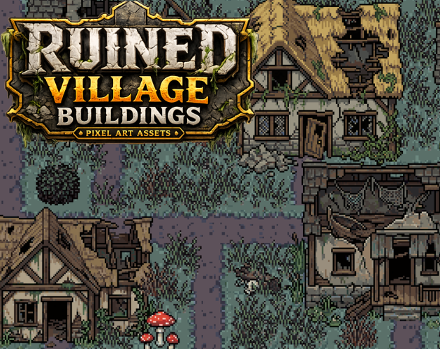 Free Ruined Village Buildings – Pixel Art Assets by MutterPixel Studio