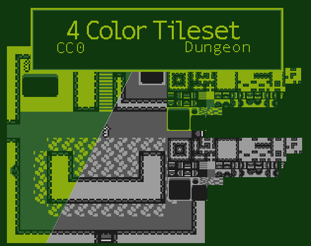 4 Colour Dungeon Tileset by Stealthix
