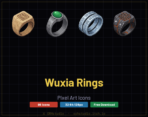 Wuxia Rings Icons — Now Available Free - Wuxia Rings Icons by ORHstudio