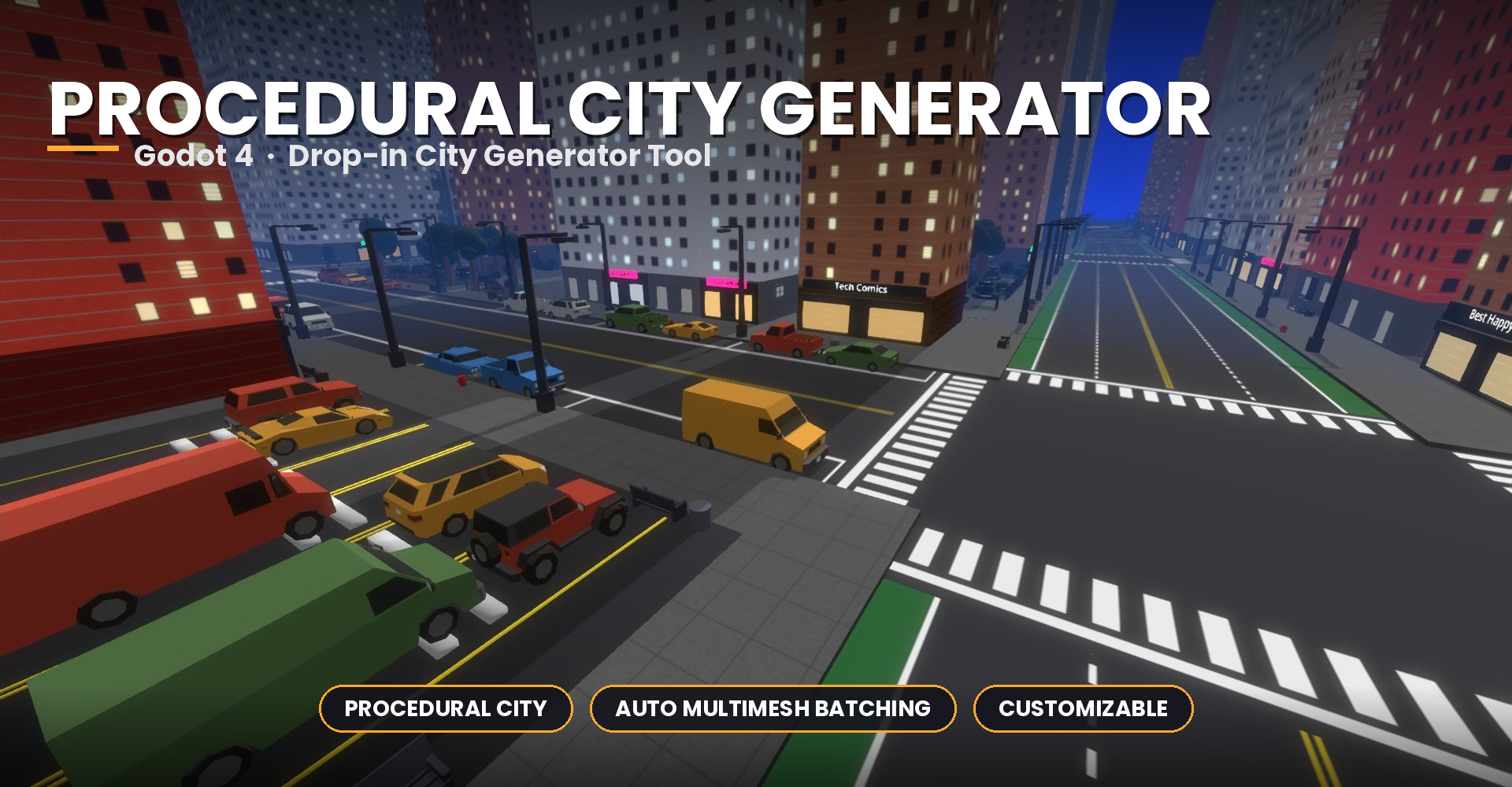 Godot City Generator V2 - Godot City Generator by phillthebacon