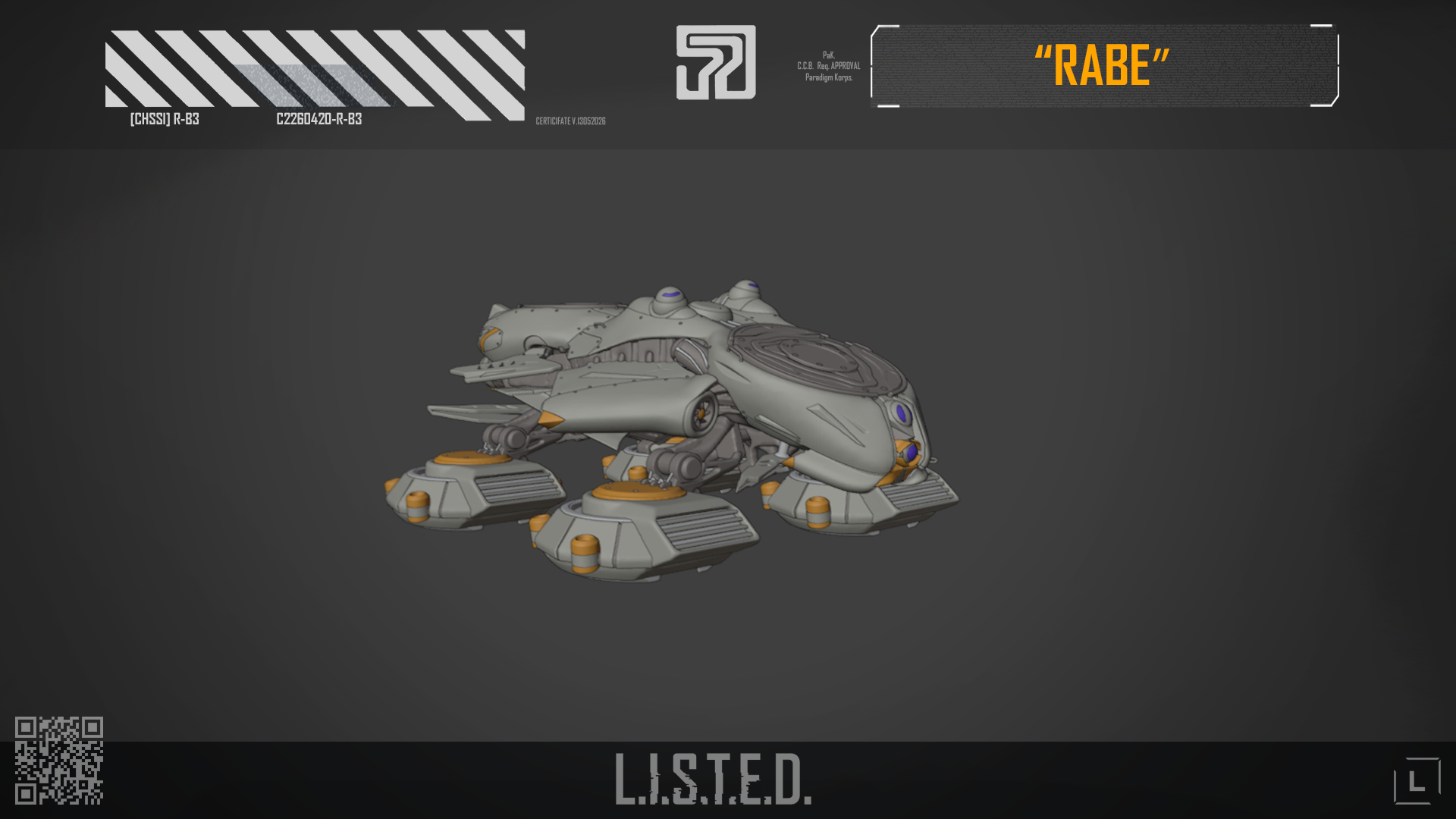 L.I.S.T.E.D. dev update/052026 new mech chassis Rabe - LISTED by L.I.S ...
