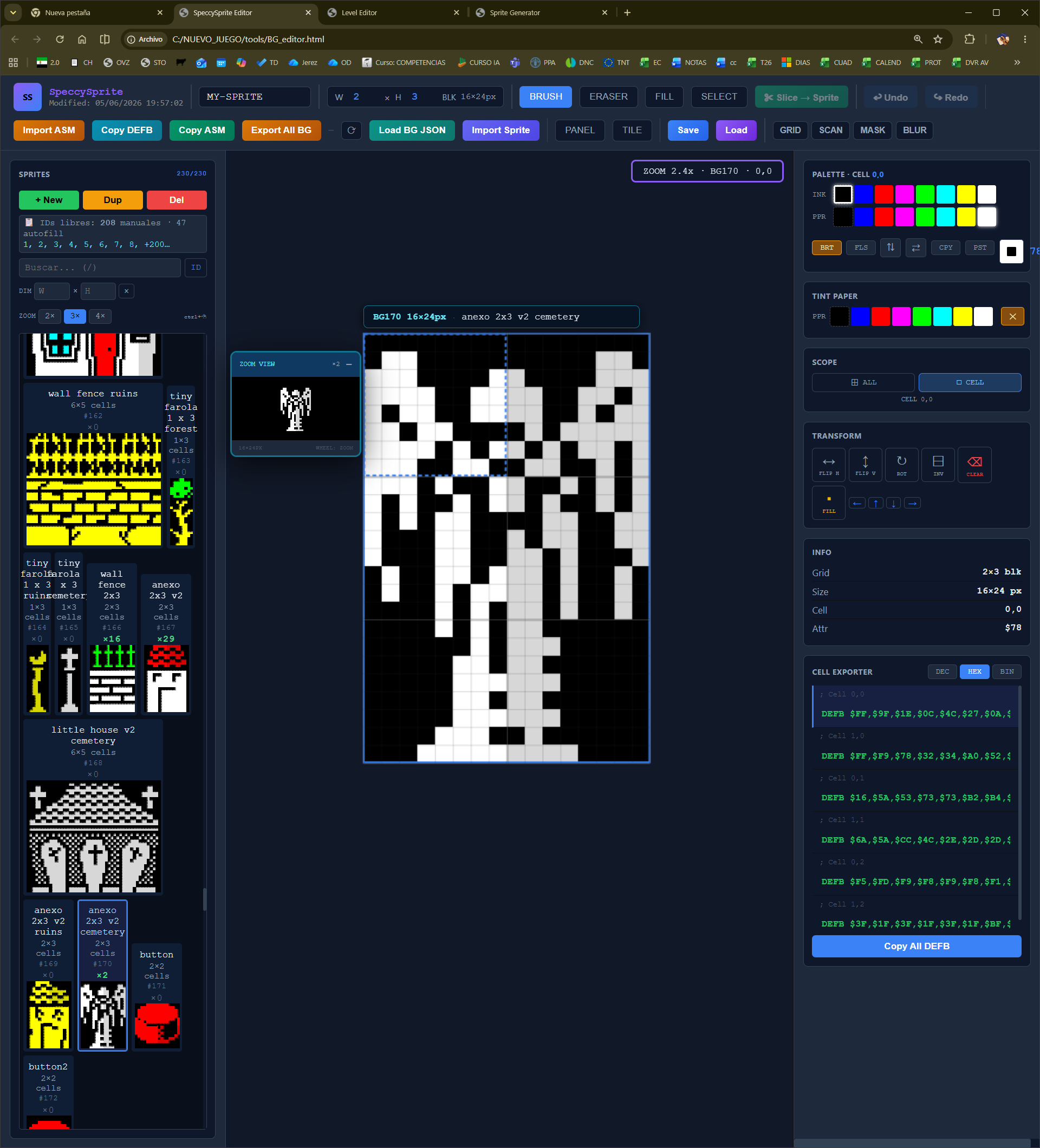 The sprite editor - Tharkys the knight by Jay-droid133