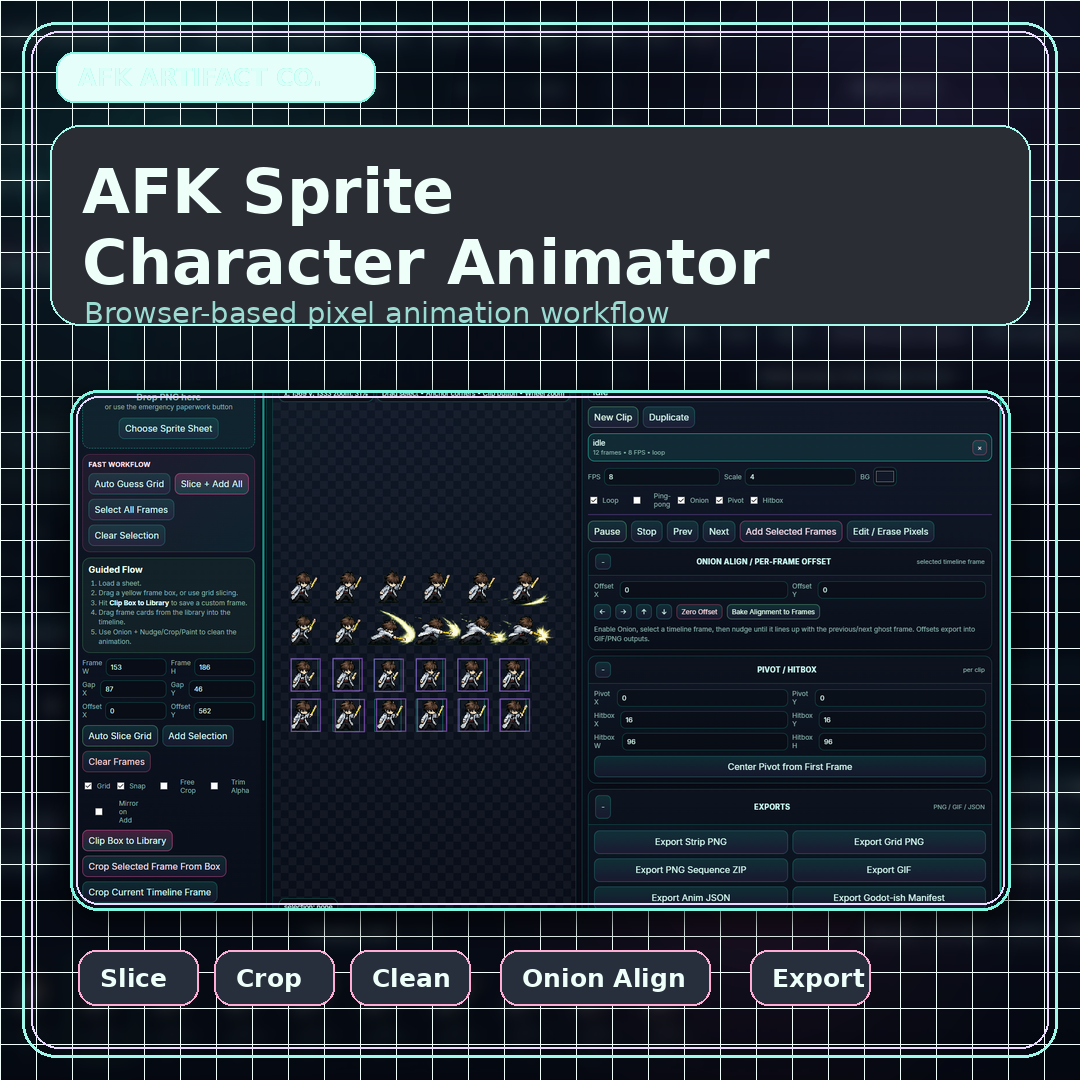 Sprite Animator Update - Free Crop, Saves, and Better Workspace Flow ...
