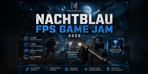🎮 Nachtblau FPS Game Jam 2026 - itch.io