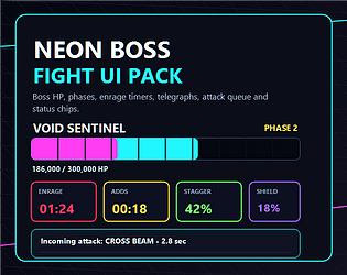 Top game assets tagged Action RPG and boss-ui - itch.io
