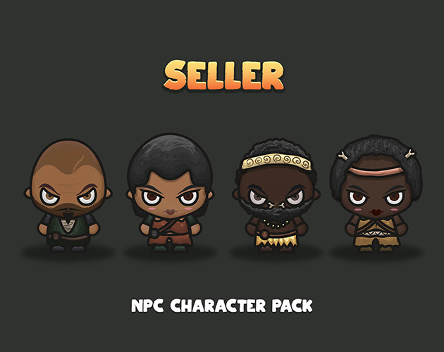Seller NPC Character Game Sprites by Free Game Assets (GUI, Sprite ...