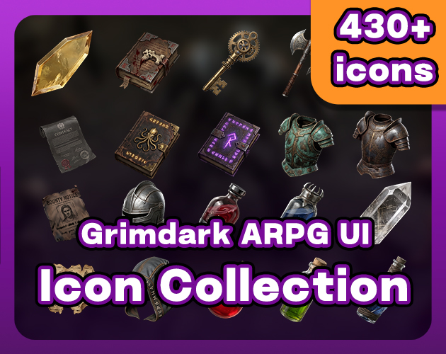 Dark Fantasy RPG Icon Collection - PNG by ZSS Game Lab