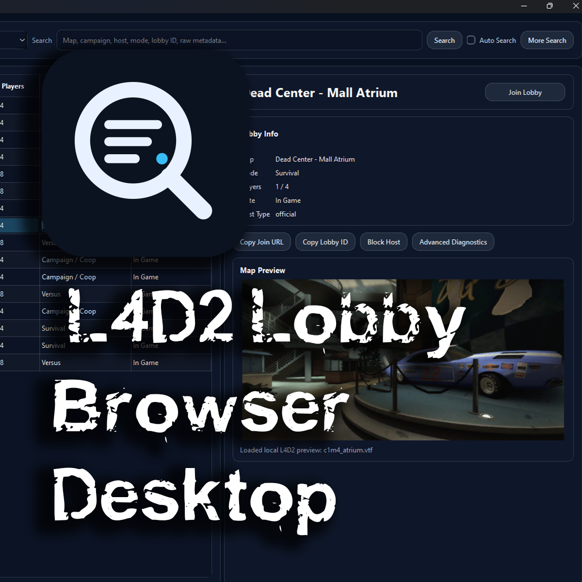 Update v1.4 Stable - L4D2 Lobby Browser Desktop (Unofficial) by OneMazlah
