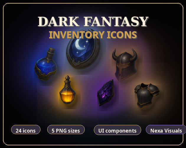 Dark Fantasy Inventory & Alchemy Icons by Nexa Visuals